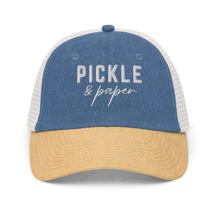Pickle & Paper Modern Pickleball Baseball Hat | Pickleball Gifts