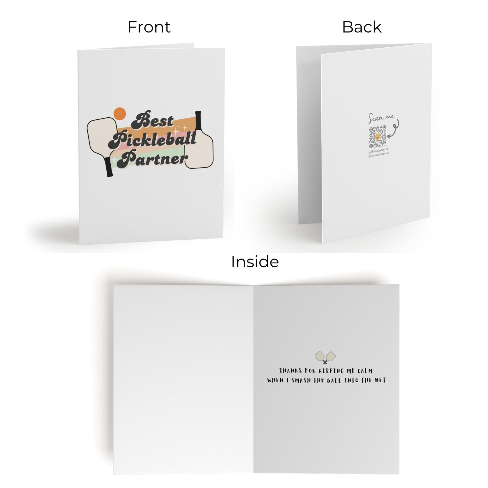 Best Pickleball Partner Thank You Greeting Card for Pickleballers ...
