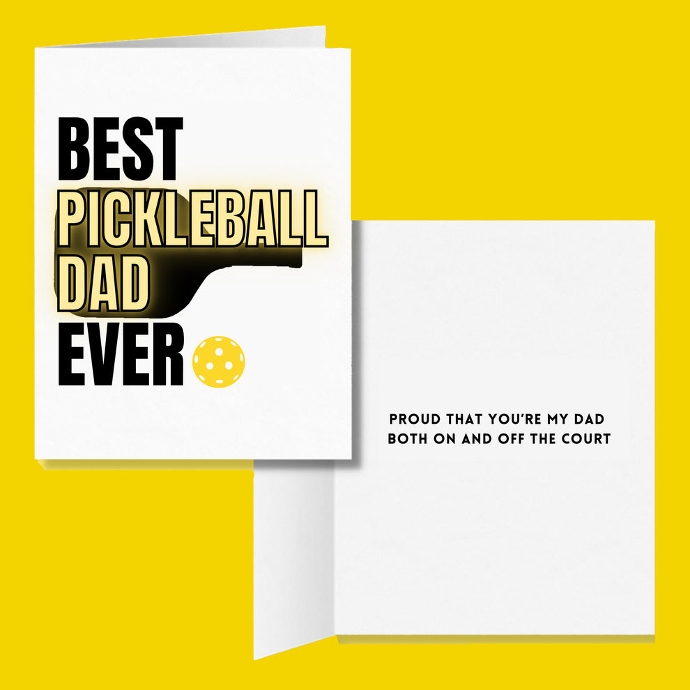 Best Pickleball Dad Ever Greeting Card for Birthday, Father's Day ...